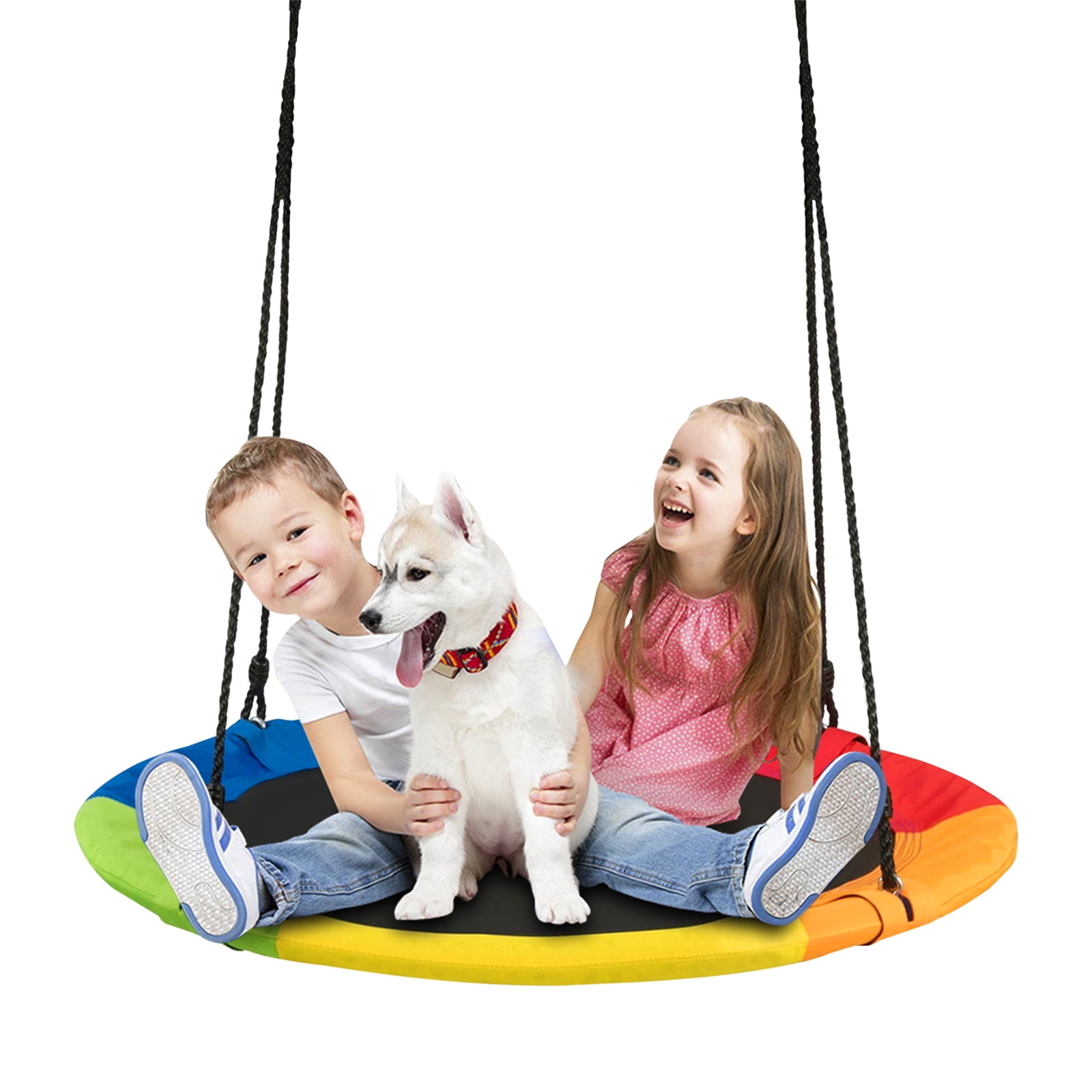 SUGIFT 40" Saucer Swing, 700Lb Capacity Tree Swing, Indoor Outdoor ...