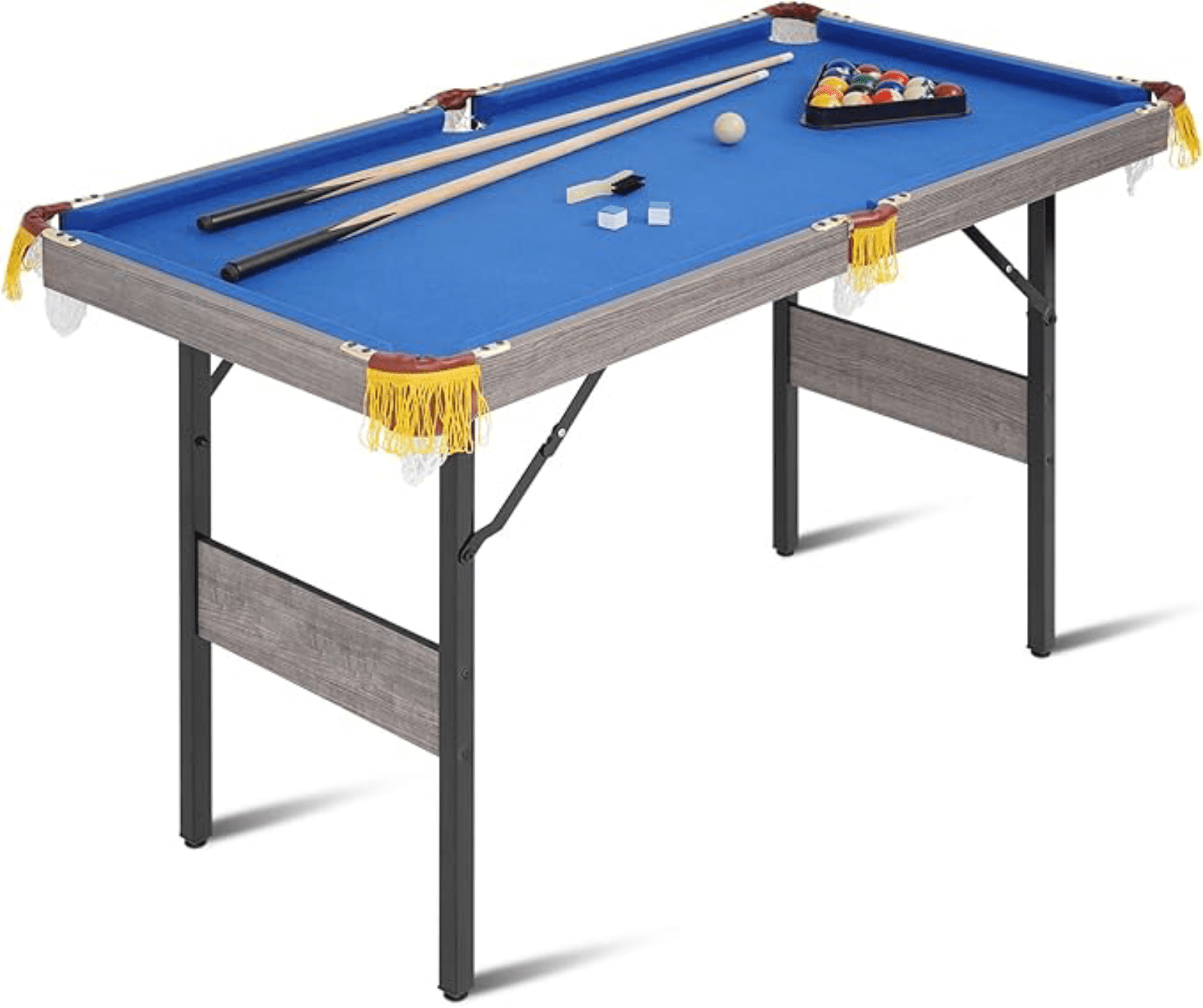 SUGIFT 48"Foldable Pool Table, Portable Folding Billiard Table, Indoor ...