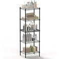 SUGIFT 5-Tier Storage Shelving Unit - Metal Wire Organizer - Black ...