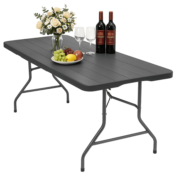 National Public Seating 6 Foot Fold in Half Indoor Outdoor Folding ...