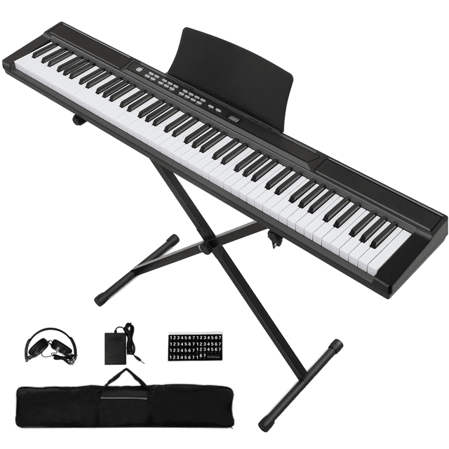 SUGIFT 88 Key Digital Piano Keyboard Semi-Weighted Piano Keyboard 88 ...