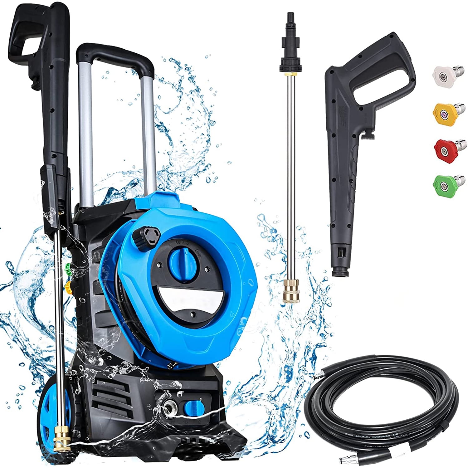 SUGIFT 1800W Electric High Pressure Washer, Water Cleaner Machine ...