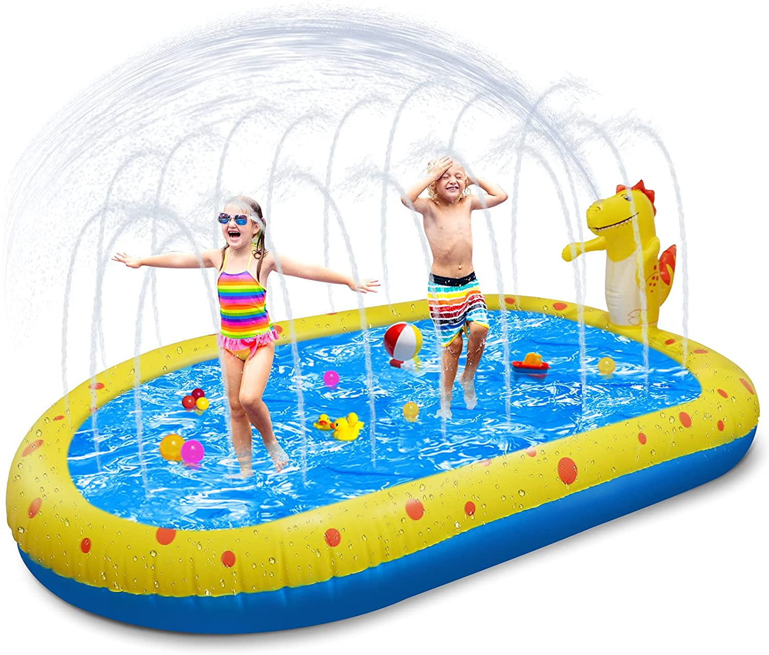 SUGIFT Inflatable Splash Pad Water Sprinkler Pool for Kids - Walmart.com