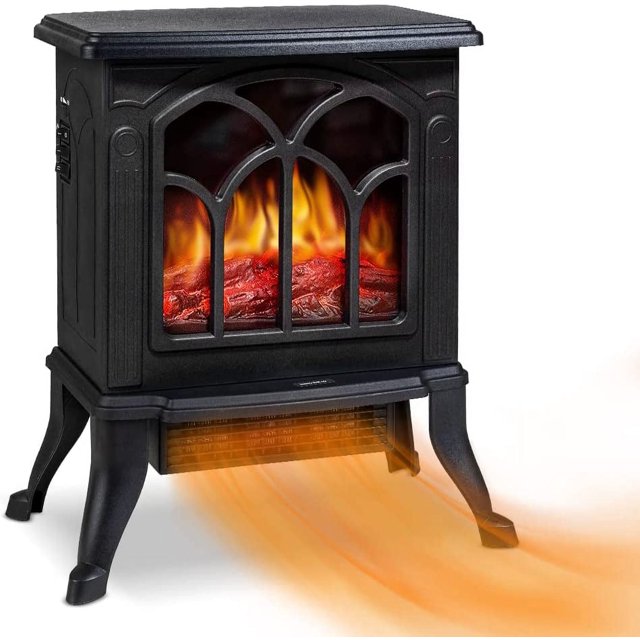 SUGIFT Infrared Quartz Electric Fireplace Stove Heater, Black - Walmart.com