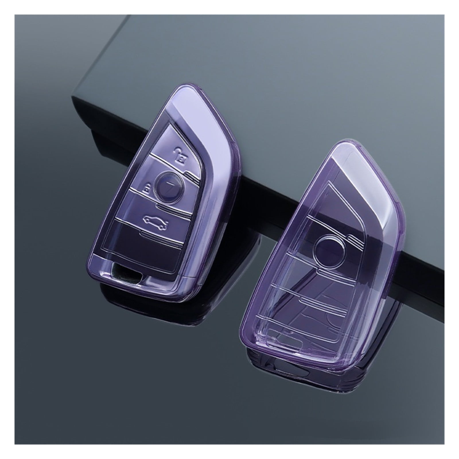 SUGUANGHUI 2PCS Car Key Case Protector Transparent Clear Key Fob Cover ...