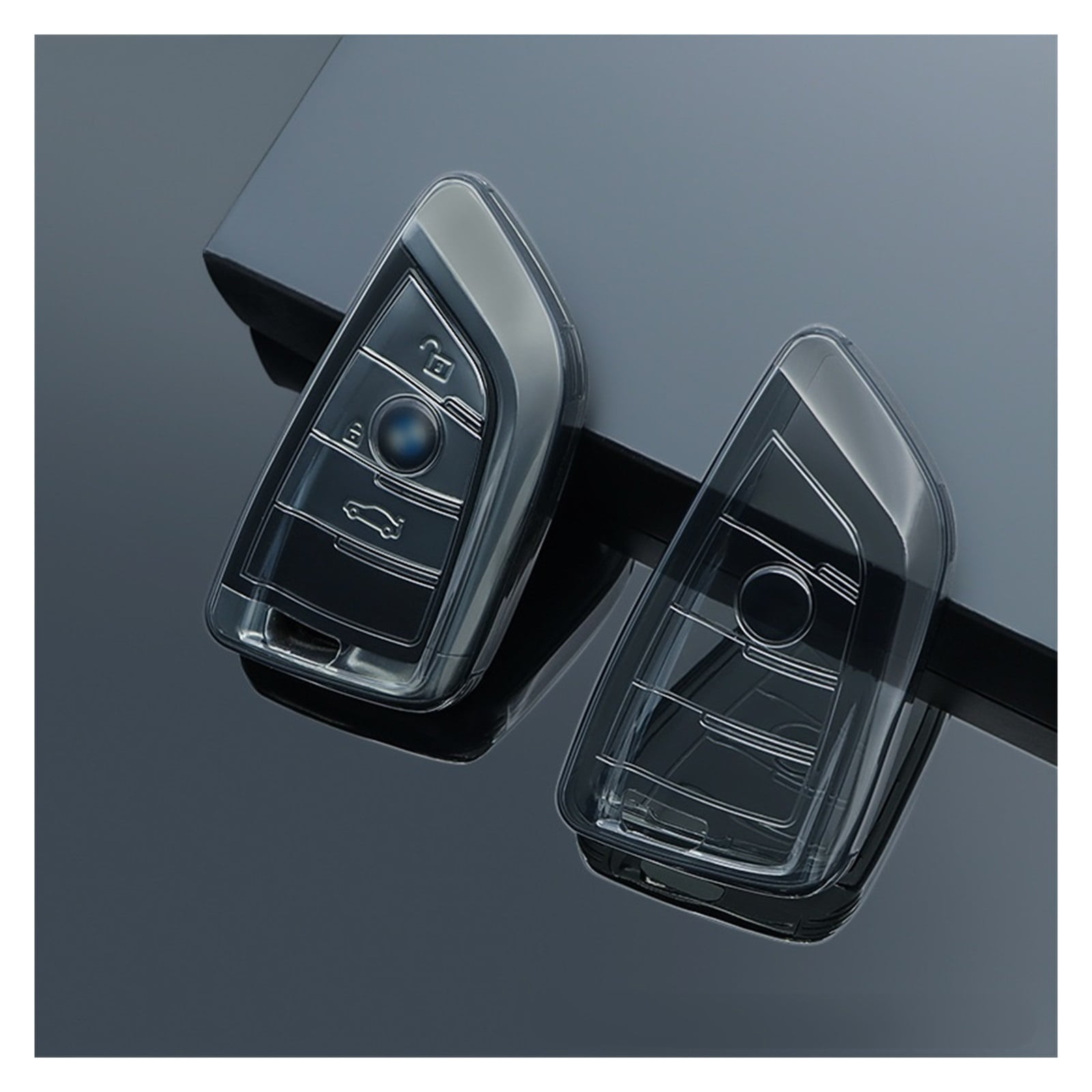 SUGUANGHUI 2PCS Car Key Case Protector Transparent Clear Key Fob Cover ...
