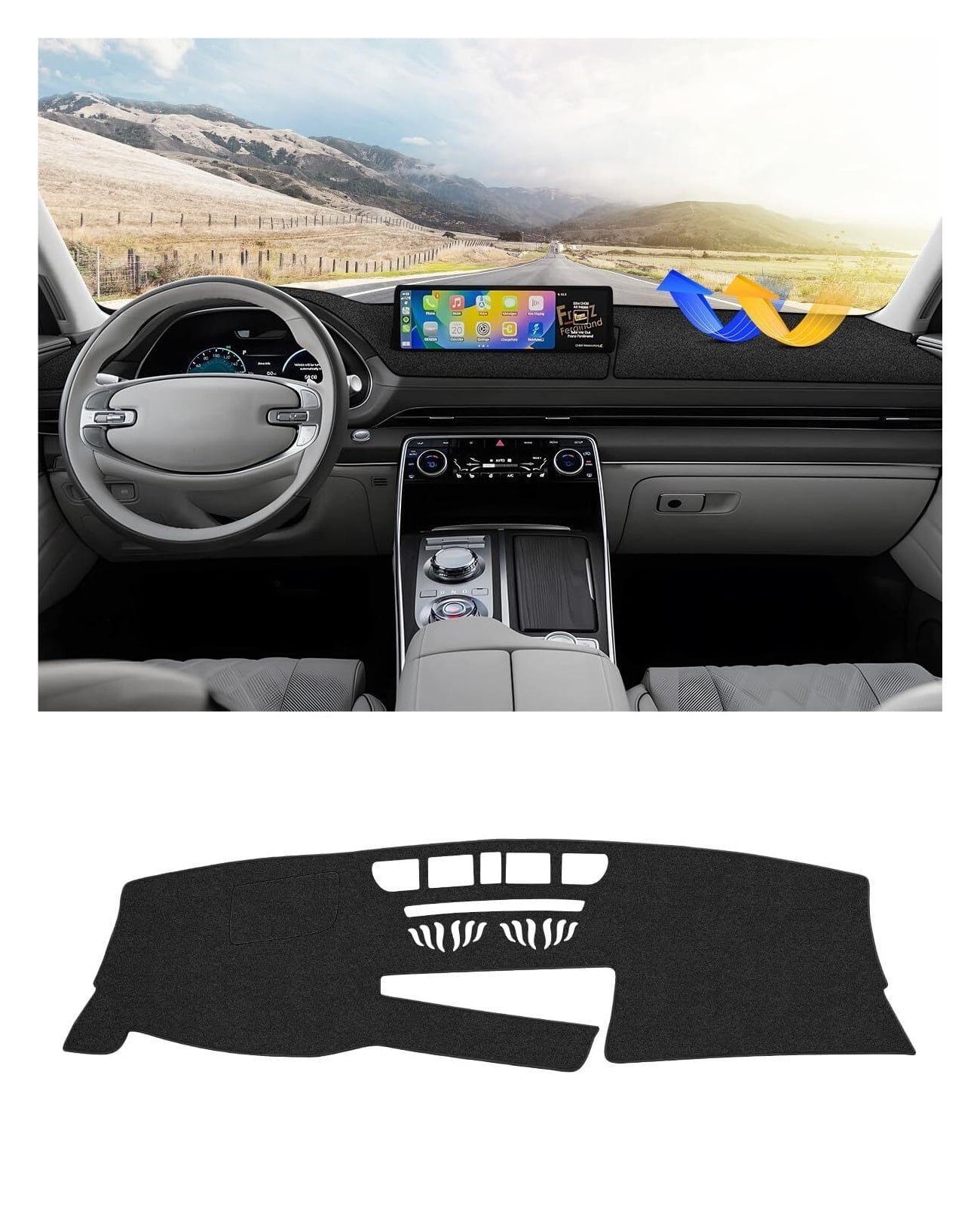 SUGUANGHUI Dash Cover Fit for Genesis GV80 2021 2022 2023 2024 2025 ...