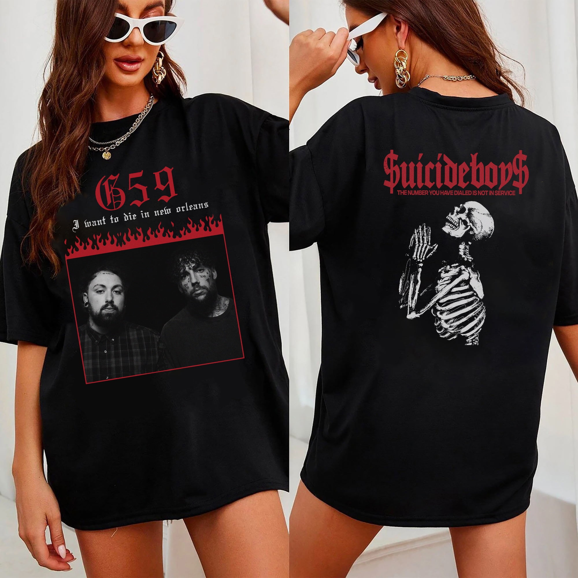 SUICIDEBOYS Double Sided T-shirt, Suicideboys Merch, G59 Shirt ...