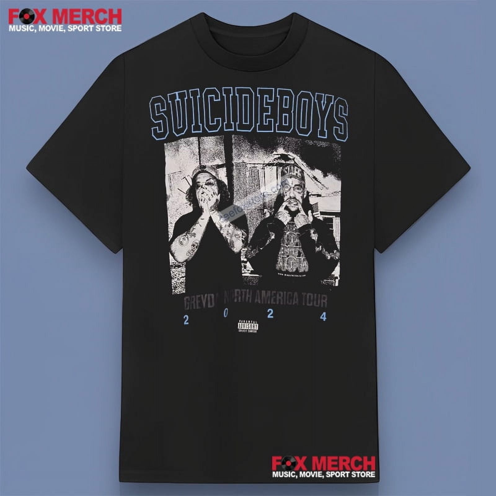 SUICIDEBOYS GREY DAY TOUR 2024 G59 BLACK T-SHIRT - Walmart.com
