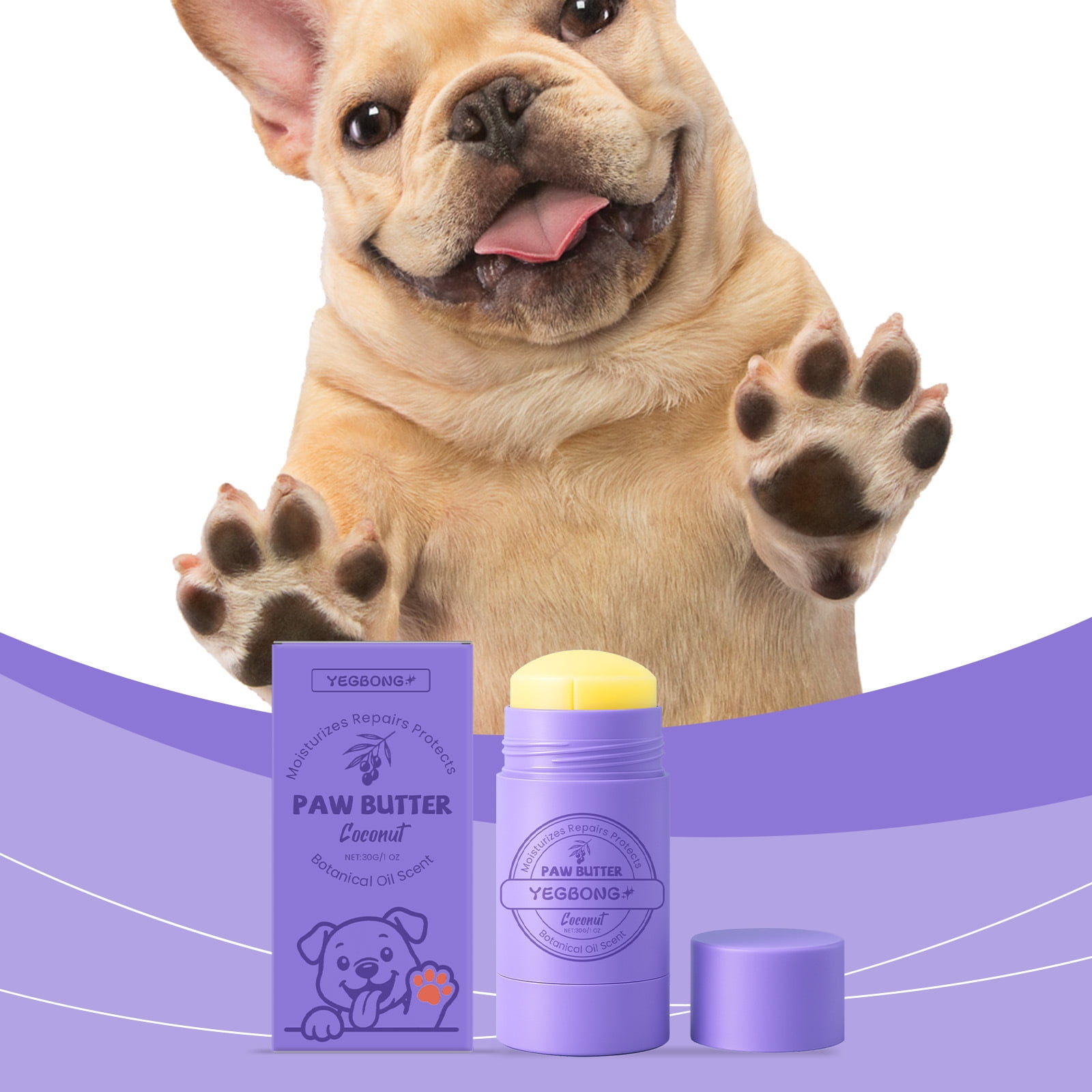 SUIMI Dog Paw Balm 0.21 oz for Dogs & Cats, Soothing Paw Balm Dogs Lick Safe, Moisturizing and ...