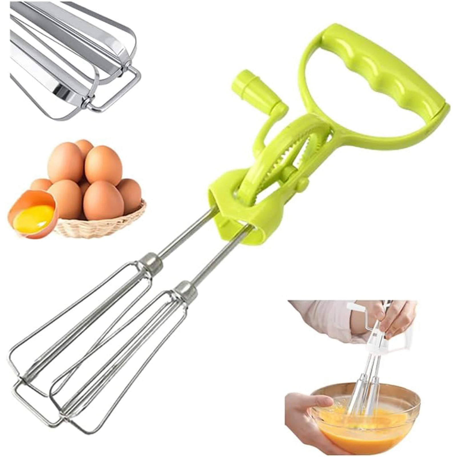 SUJITO Stainless Steel Hand Whip Whisk 2024 Upgrade Egg Beater 304 ...