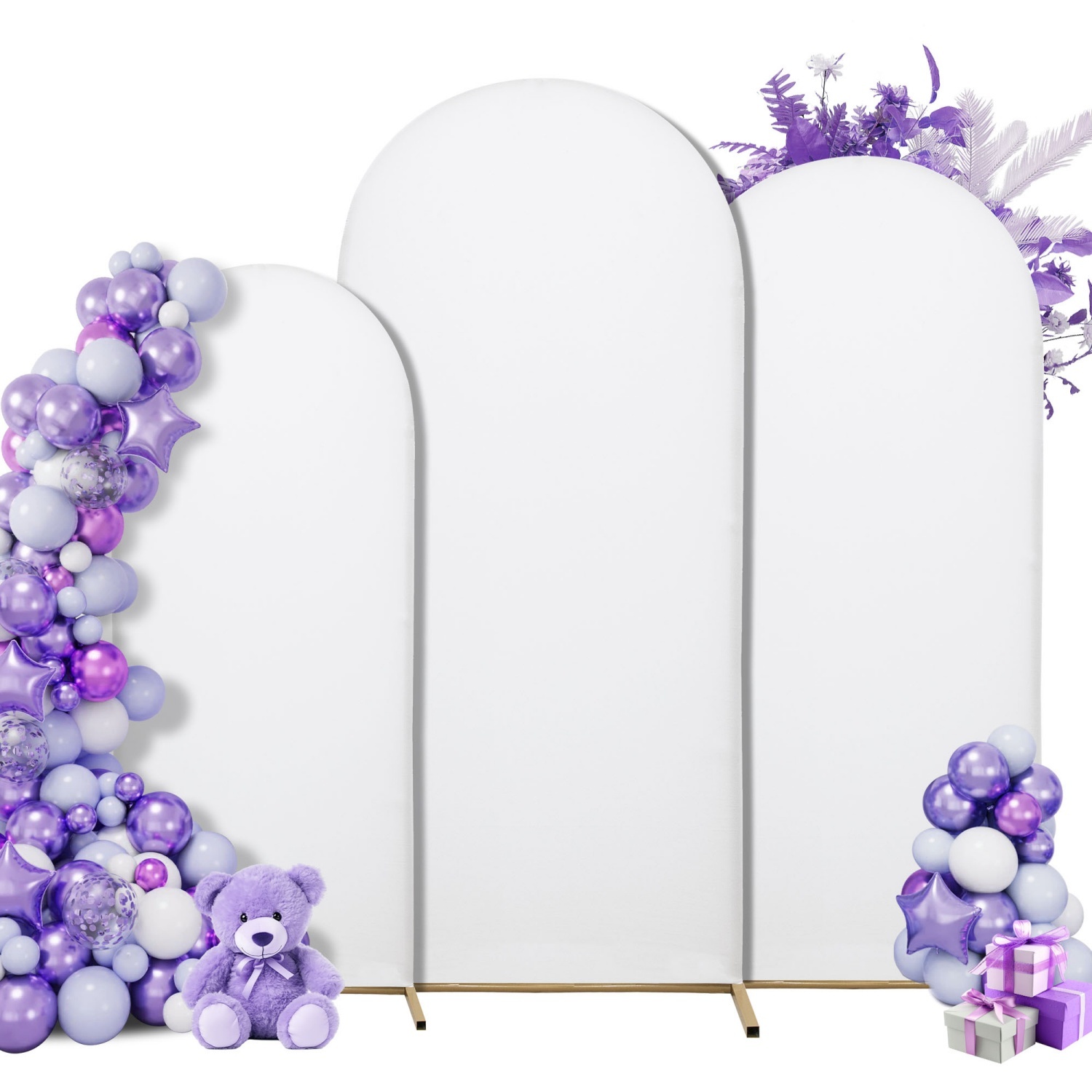 SUKAIKEQA Wedding Arch Cover Spandex Arch Backdrop Cover (4FT,5FT,6FT ...