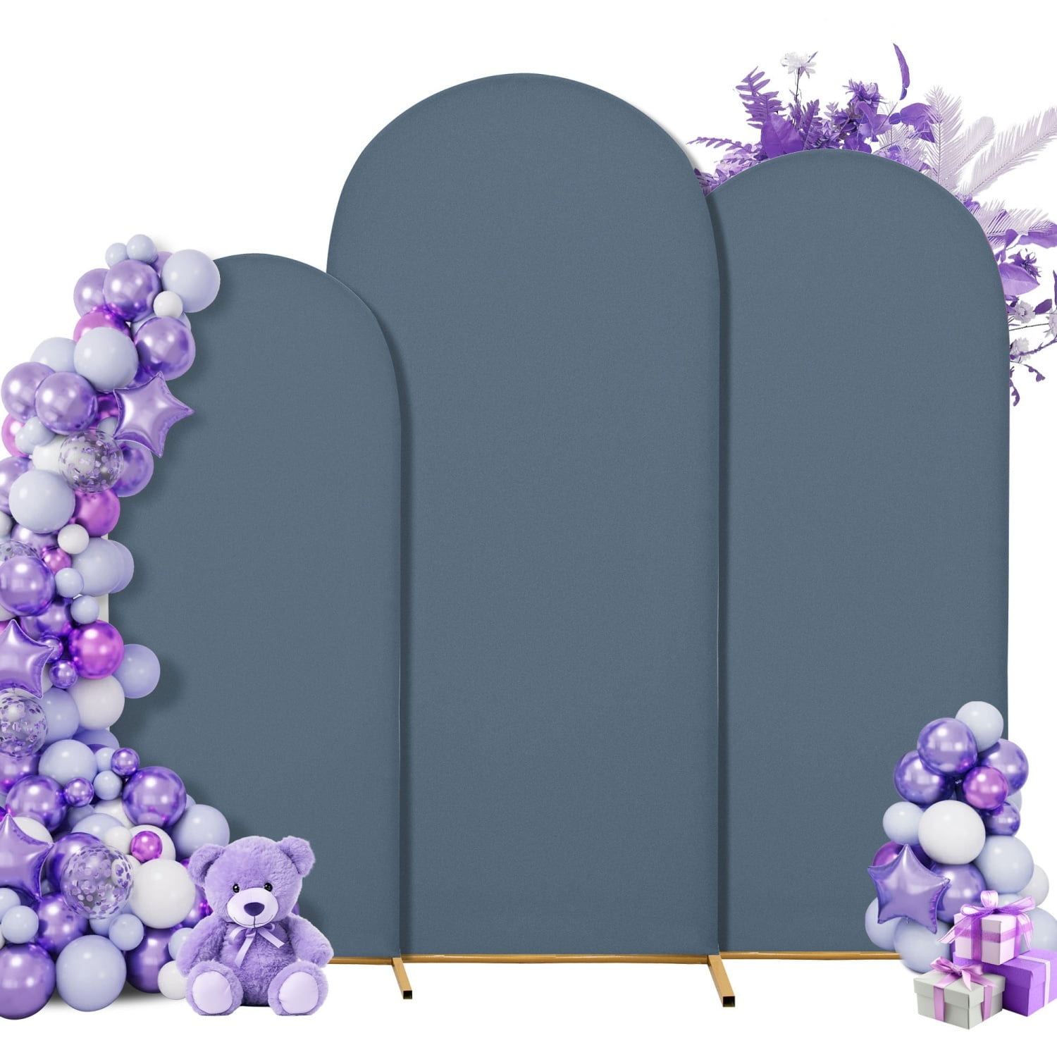 SUKAIKEQA Wedding Arch Cover Spandex Arch Backdrop Cover (7.2FT,6.6FT ...