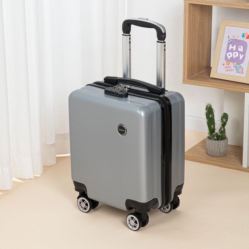 SUKESI 7.8 in Teen 1-Piece Multi Color Hard Luggage Rolling Suitcase ...