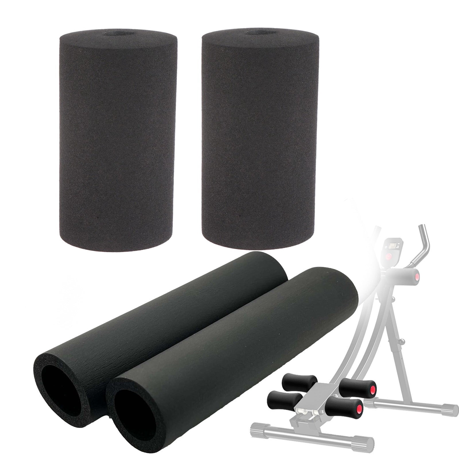 SUKIY 2PCS Foot Foam Pads Rollers Replacement for Leg Extension for ...
