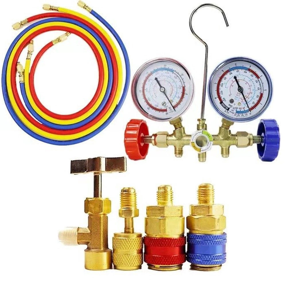 SUKIY Manifold Gauge Kit Air Conditioning Tool For R410A R32 R404A ...