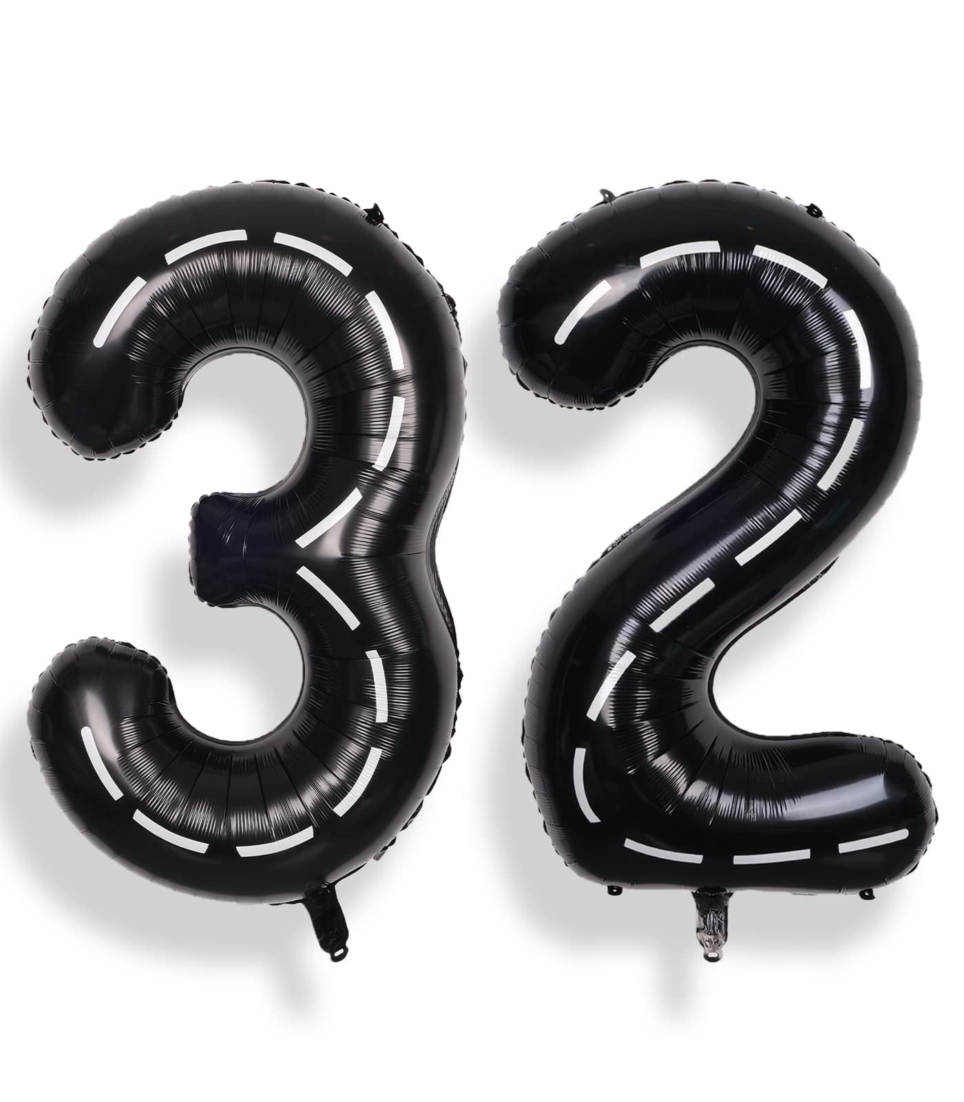 SULALABOO 40Inch Black 32 MMF7 Balloon Numbers Large Helium Digital ...