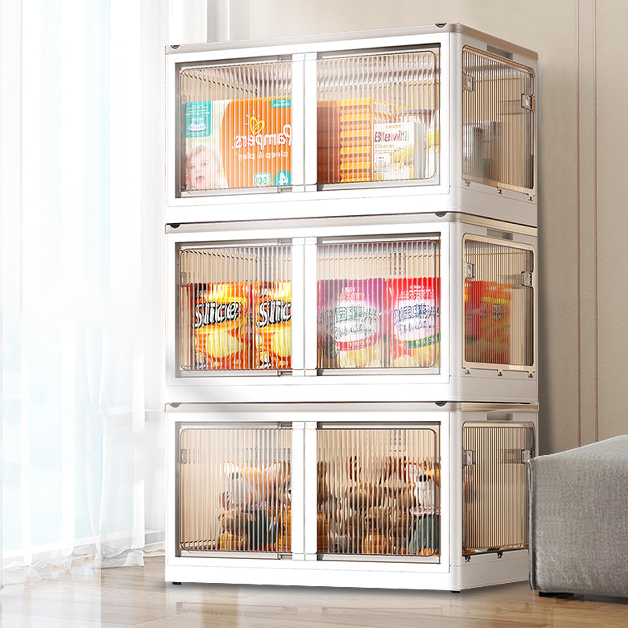 Homall Collapsible Storage Bins with Lids, 8.4 gal Folding Storage Box ...