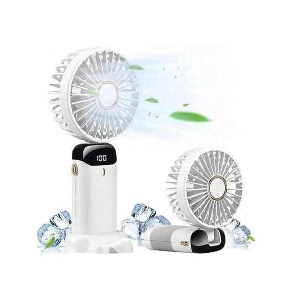 SULVGO Foldable Handheld USB Fan, 5-Speed 5-Blade Quiet Rechargeable ...