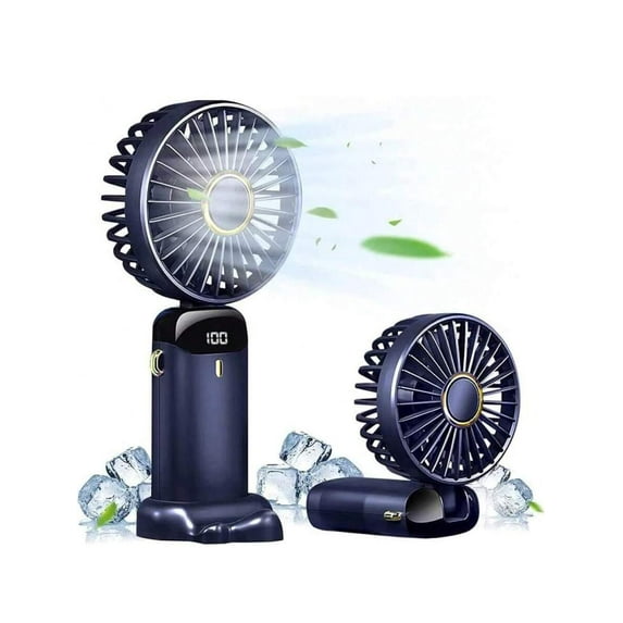 SULVGO Foldable Handheld USB Fan, 5-Speed 5-Blade Quiet Rechargeable ...