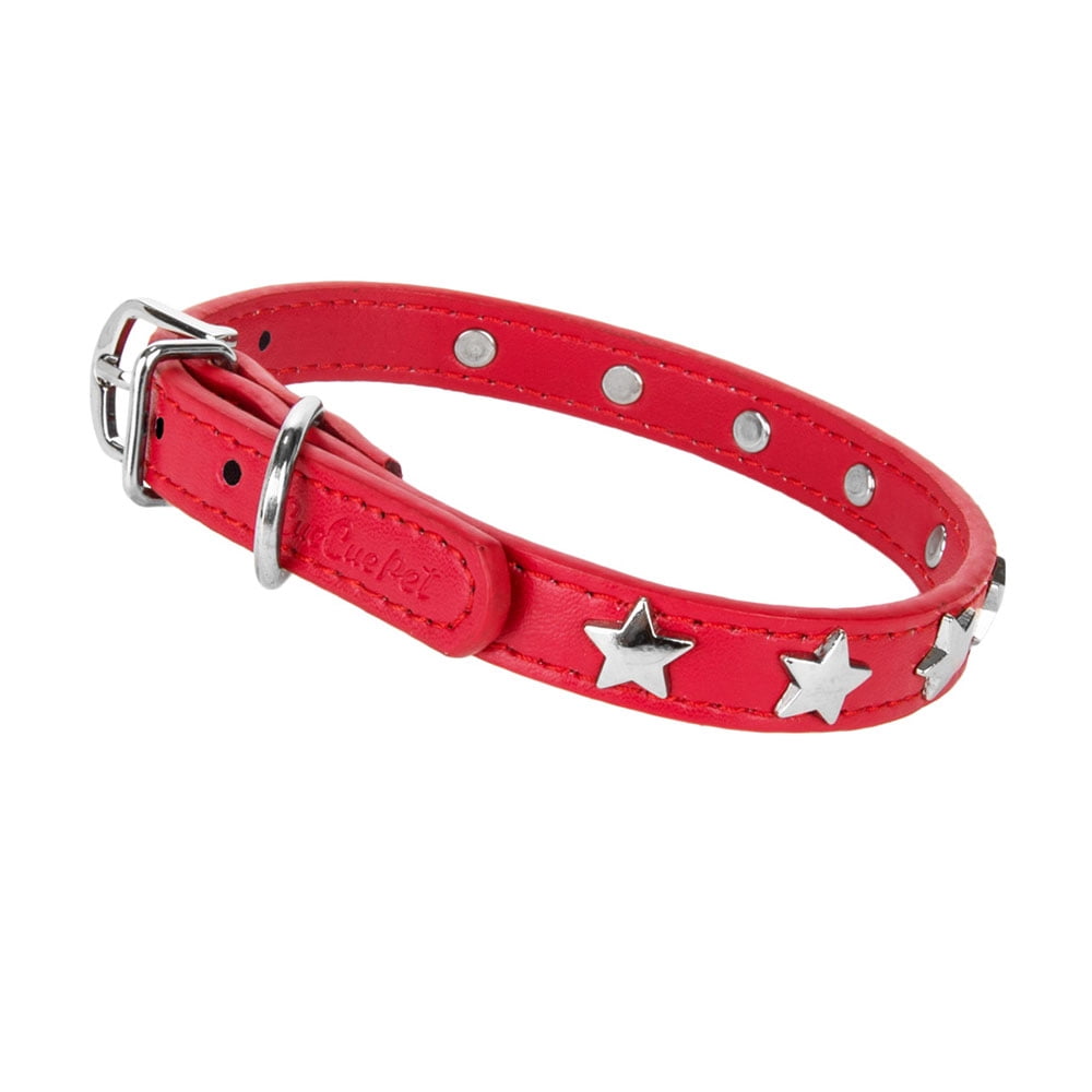 SUMACLIFE Adjustable and Durable Faux Leather Dog Collar with D-Ring ...