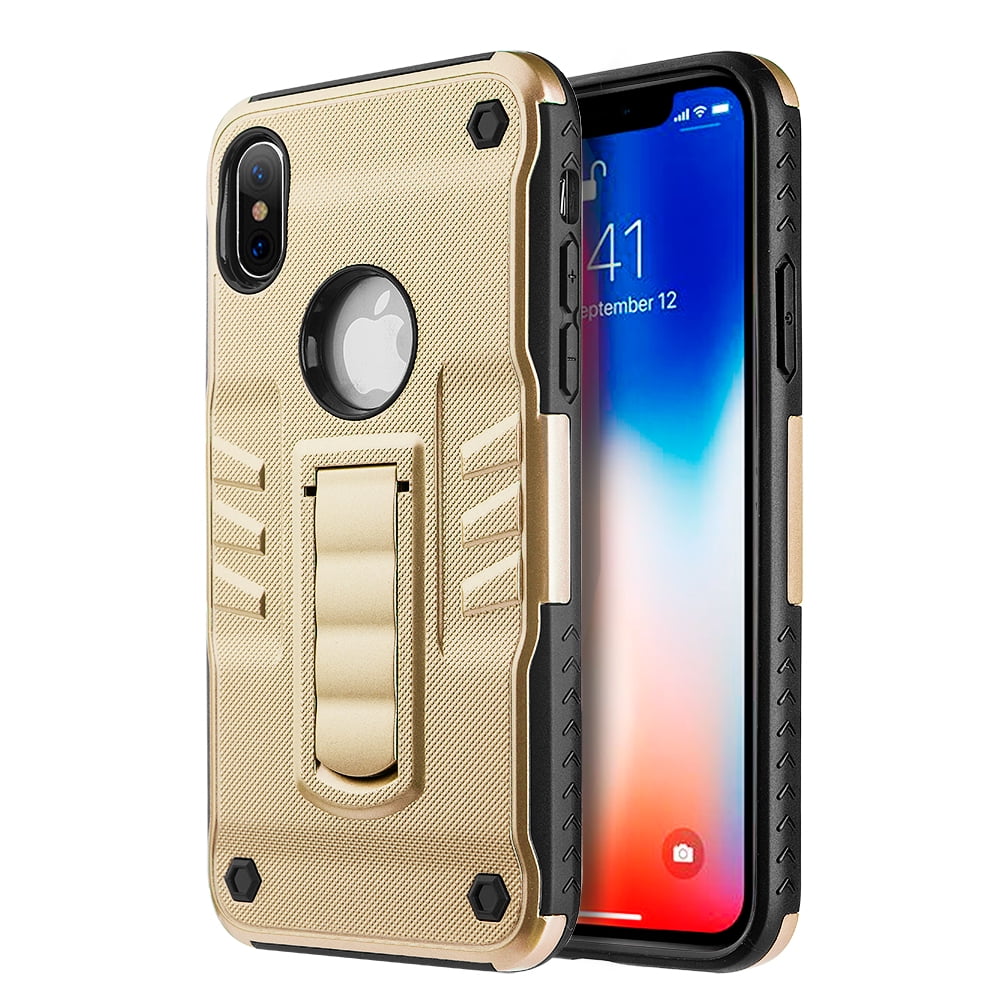 SUMACLIFE Dual Hybrid Metalic Armor case for Apple iPhone X (Exact ...