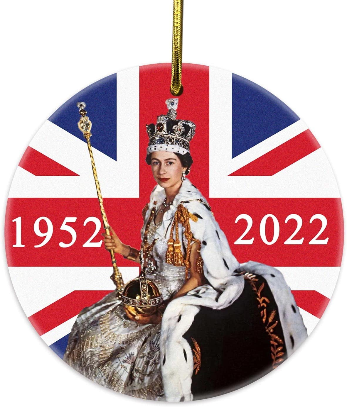 SUMAX1989 Elizabeth II Queens Platinum Jubilee Souvenirs Ornament ...