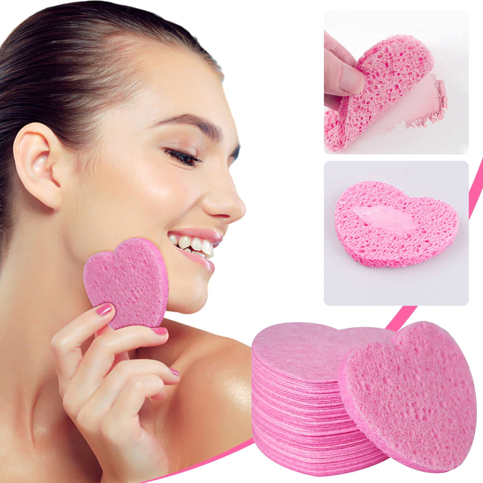 SUMDUINO 10pc Foaming Compressed Face Sponges, Cleansing, Exfoliating ...