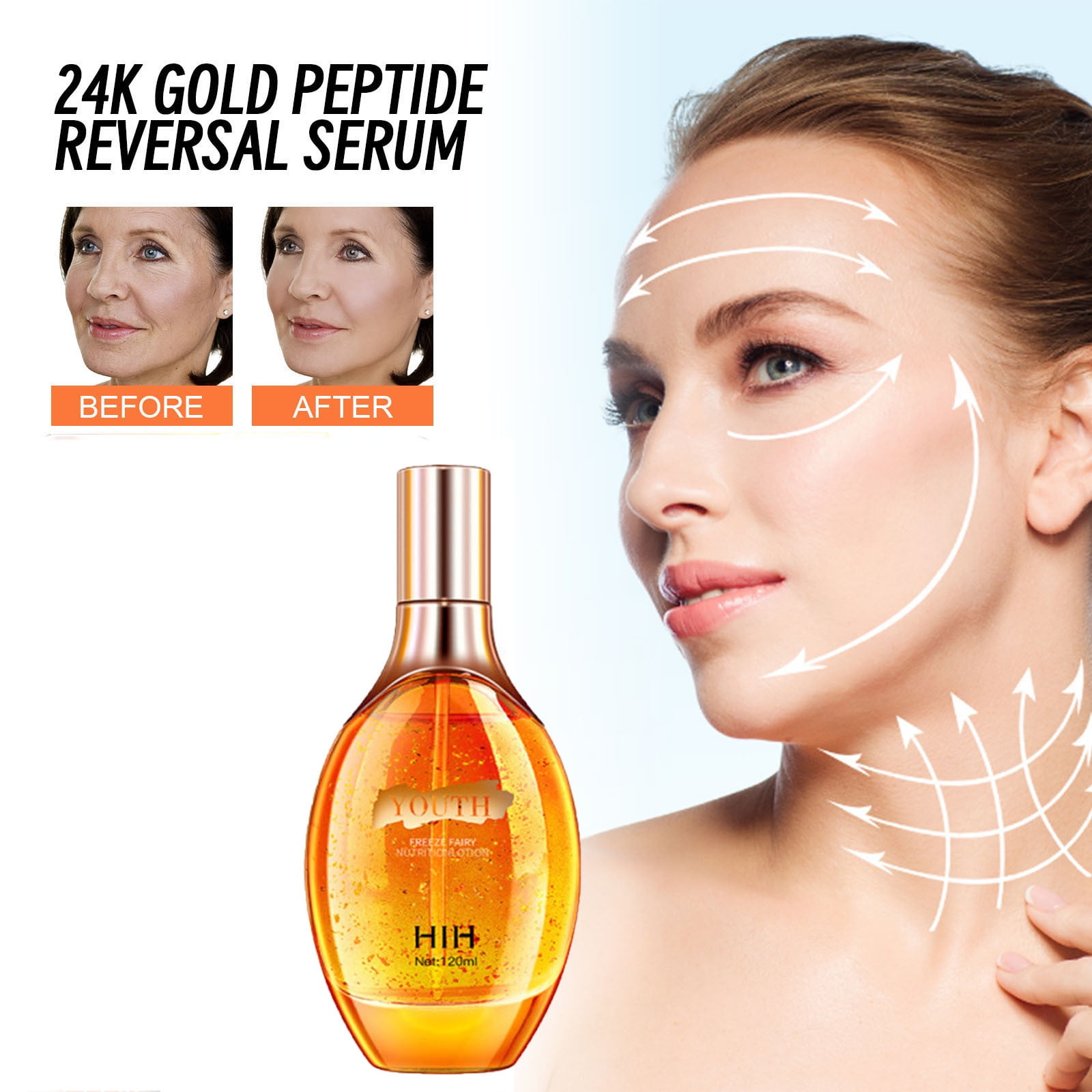 SUMDUINO 24K Gold Peptide Reversing Essence, Collagen Enhancing Aging ...