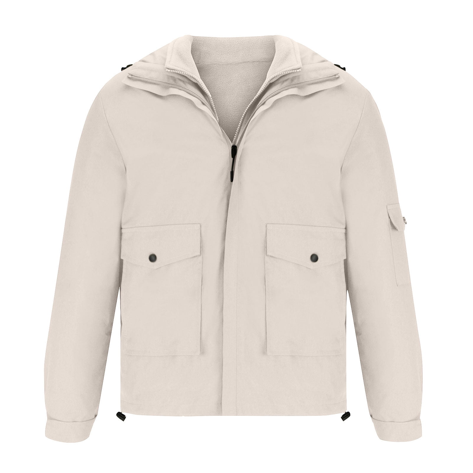SUMDUINO Mens Coats Plus Size Clearance Men Fitting Zipper Pocket Long ...