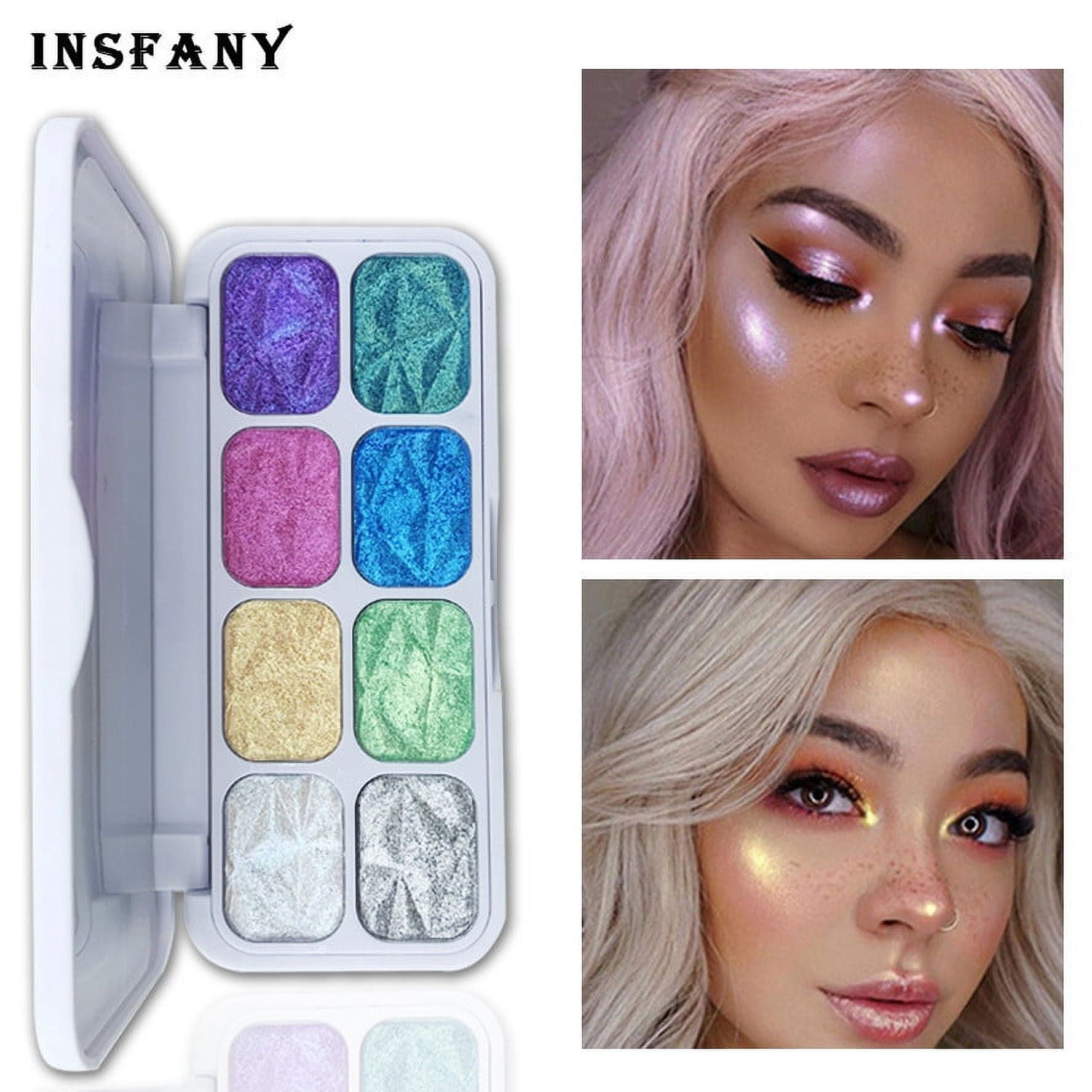 SUMDUINO Newest Glitter Eyeshadow, Multichrome Eyeshadow Shimmer Powder ...