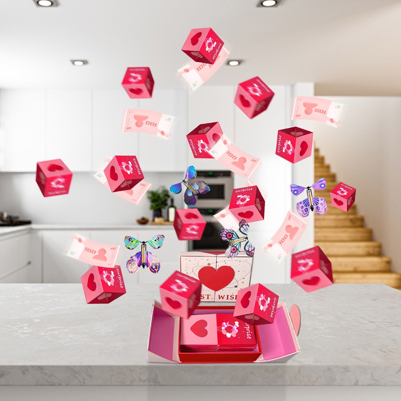 SUMDUINO Seeroze Surprise Gift Boxes, Paper Red, 10-20 Cards - Walmart ...