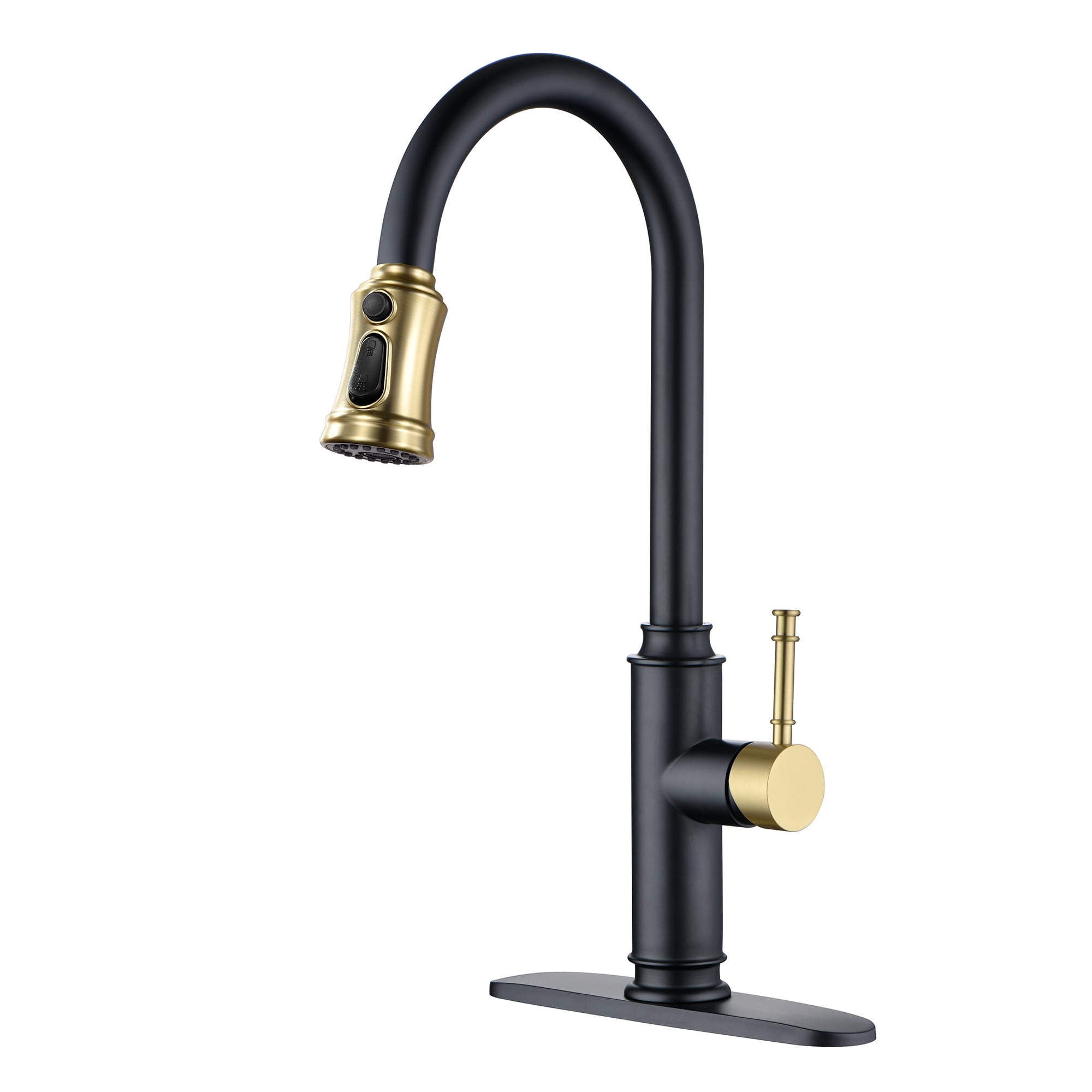 SUMERAIN Kitchen Faucet with Pull Down Sprayer, Single Level Stainless ...