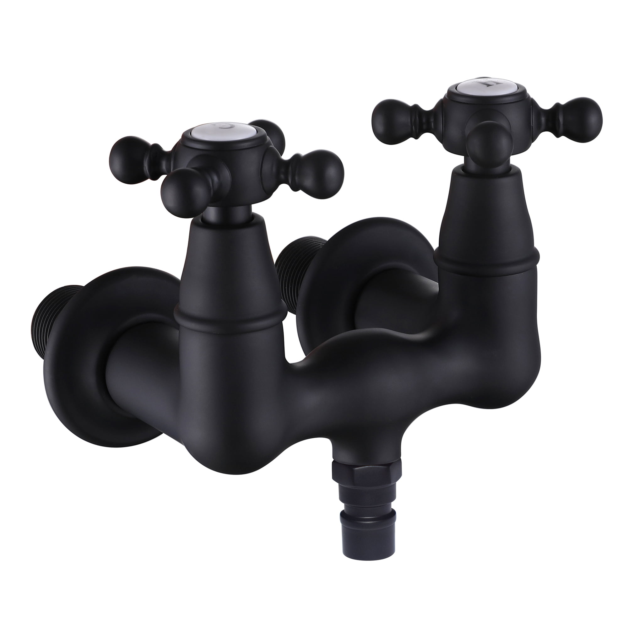 SUMERAIN Vintage Leg Tub Filler 3-3/8-Inch Center Wall Mount Tub Faucet ...