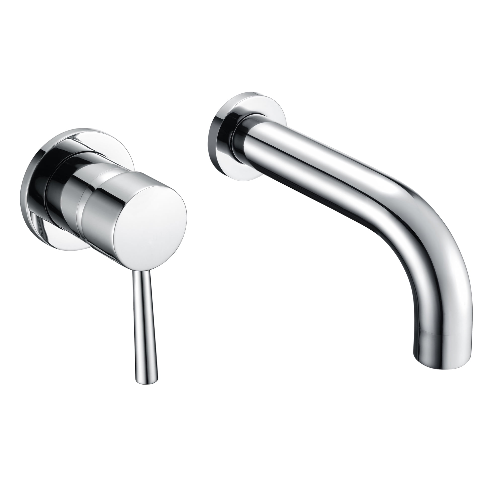 SUMERAIN Wall Mount Tub Faucet Left-Handed Handle Bathtub Faucet Set ...