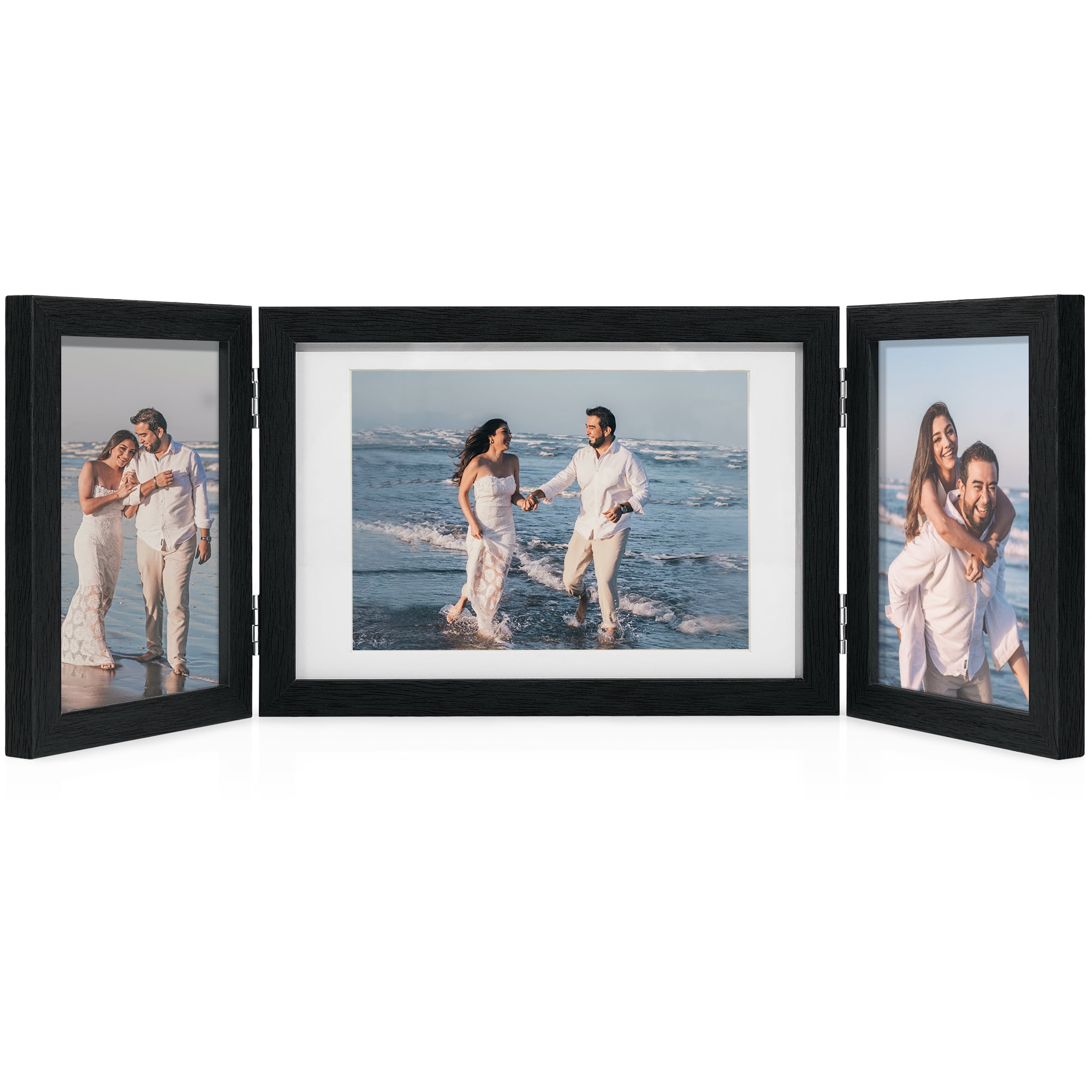 SUMGAR 3 Picture Frames 5x7 4x6 Modern Photo Frames Holds Triple Photos ...