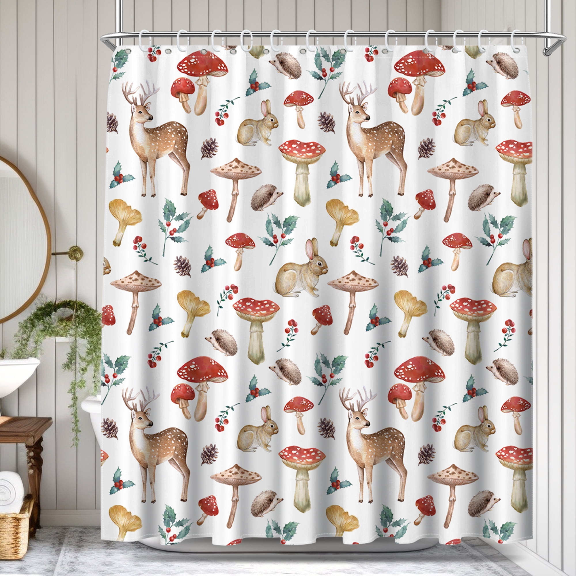 SUMGAR Kids Colorful Shower Curtain Bathroom Set 72x72 inch Cute Lovely ...