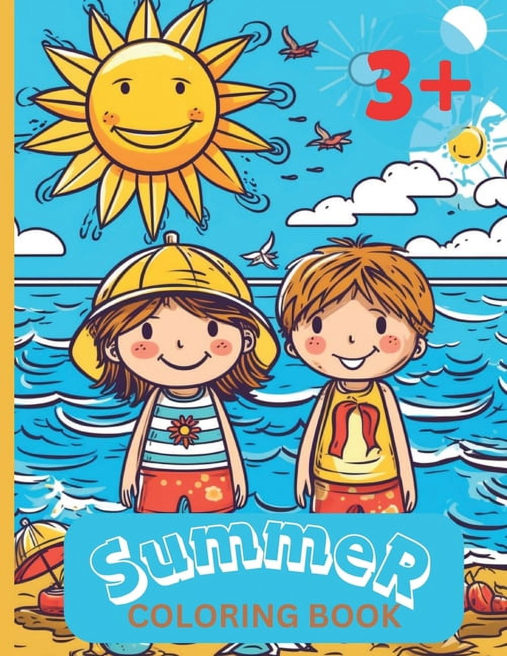 SUMMER Coloring Book: 50 Coloring Pages for Summer Vacation! 8.5X11 IN ...