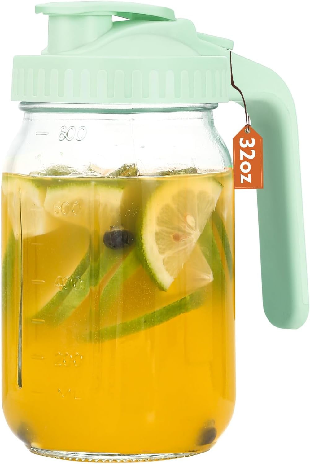 SUMMIT Breast Milk Pitcher, 32 OZ Mason Jar Pitcher with Lid Double ...