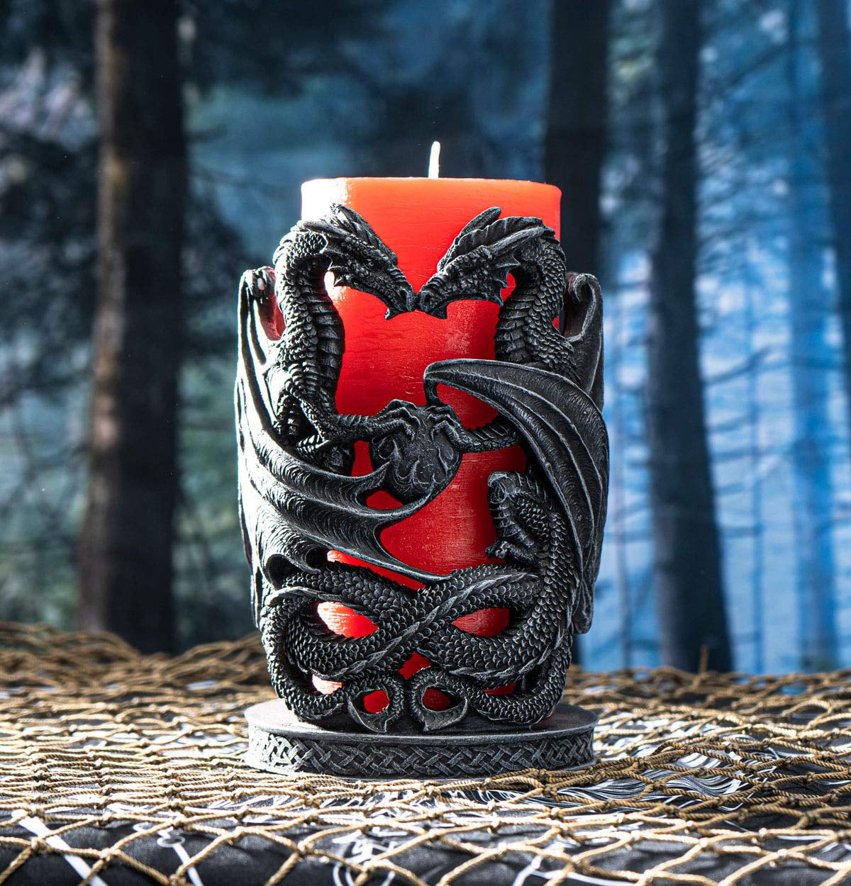 SUMMIT COLLECTION Fantasy Double Dragons Orb Guardian Stone Dragon ...