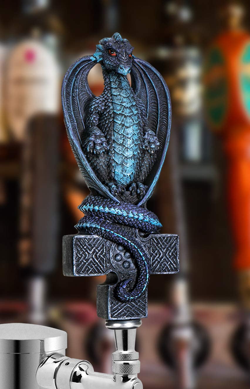 SUMMIT COLLECTION Fantasy Dragon On Celtic Cross Beer Tap Handle ...
