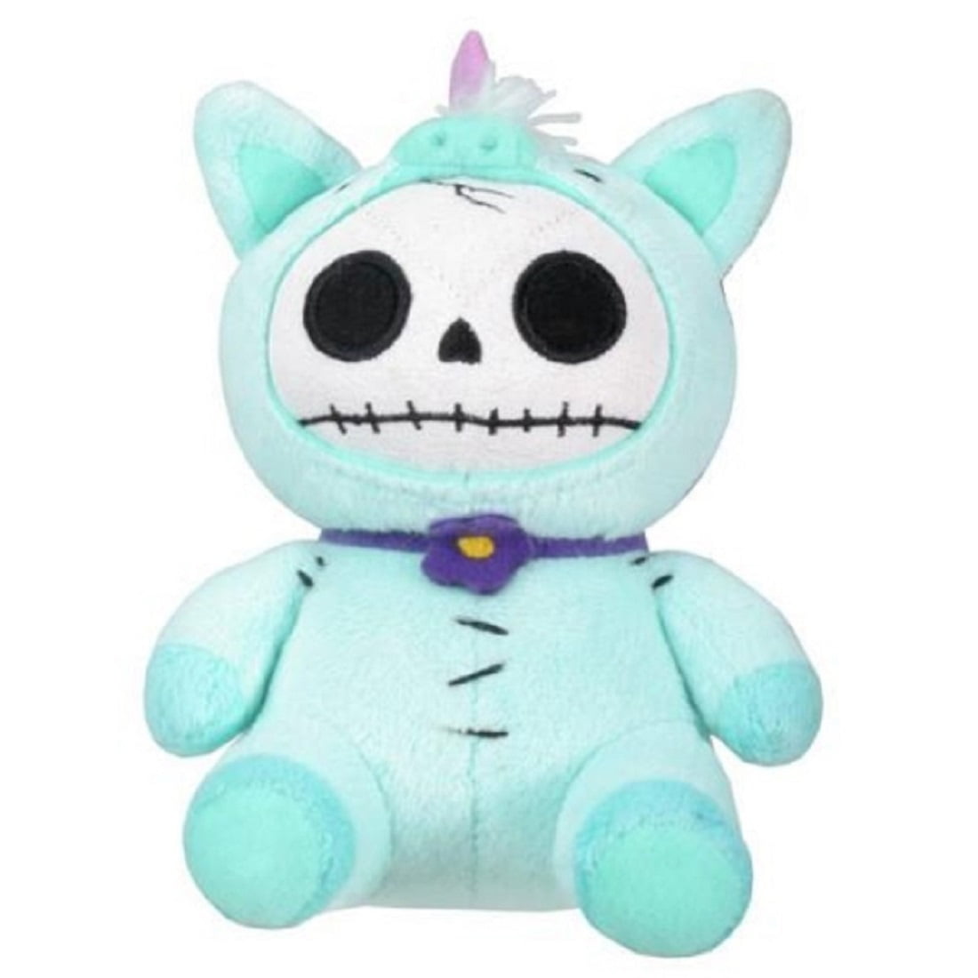 SUMMIT COLLECTION Furrybones Teal Unicorn Unie Wearing Purple Daisy ...