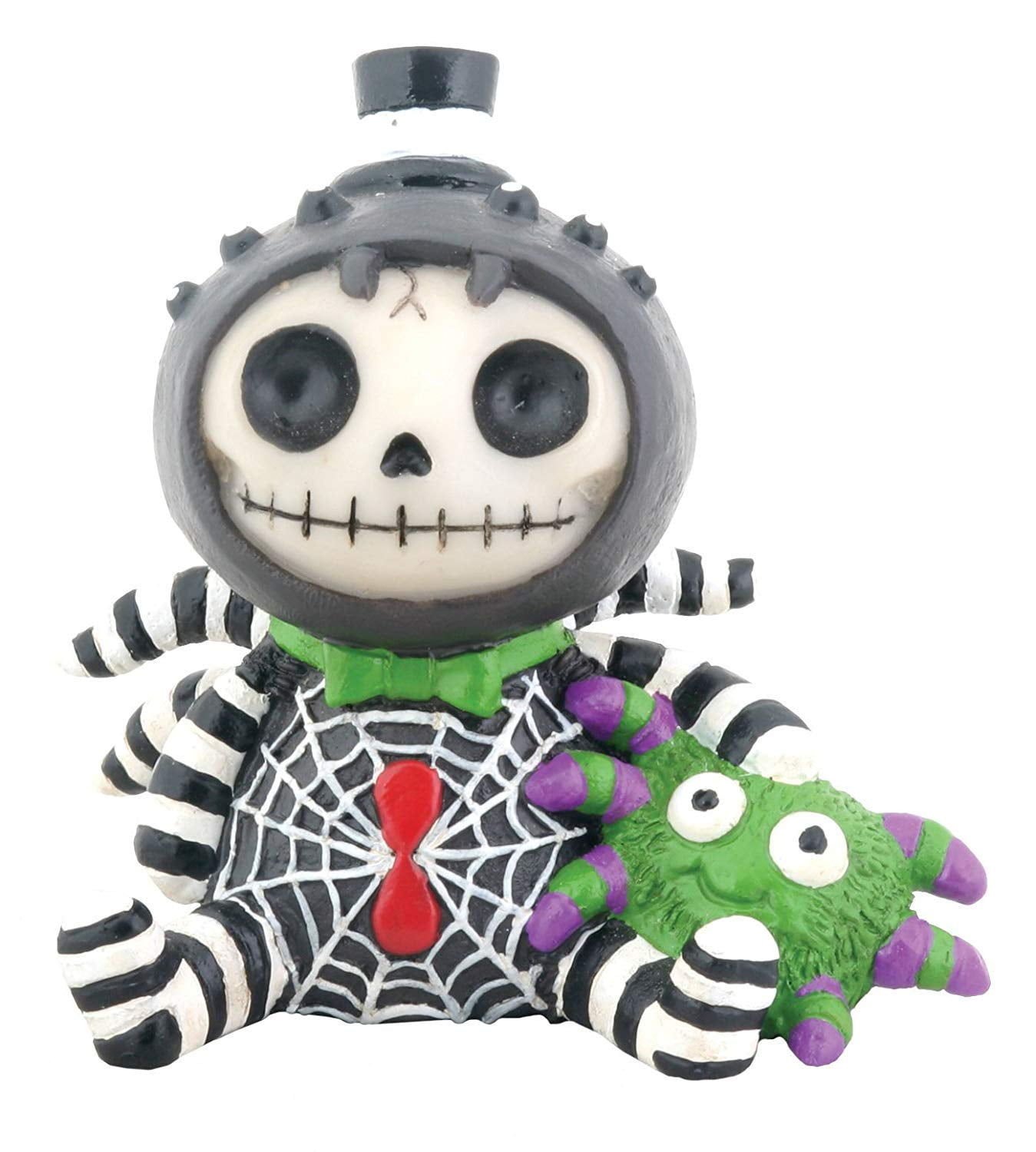 SUMMIT COLLECTION Furrybones Webster Signature Skeleton in Spider Costume with a Small Spider ...