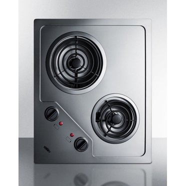 2-Burner Radiant Cooktop-115V, Black, Knob - Walmart.com