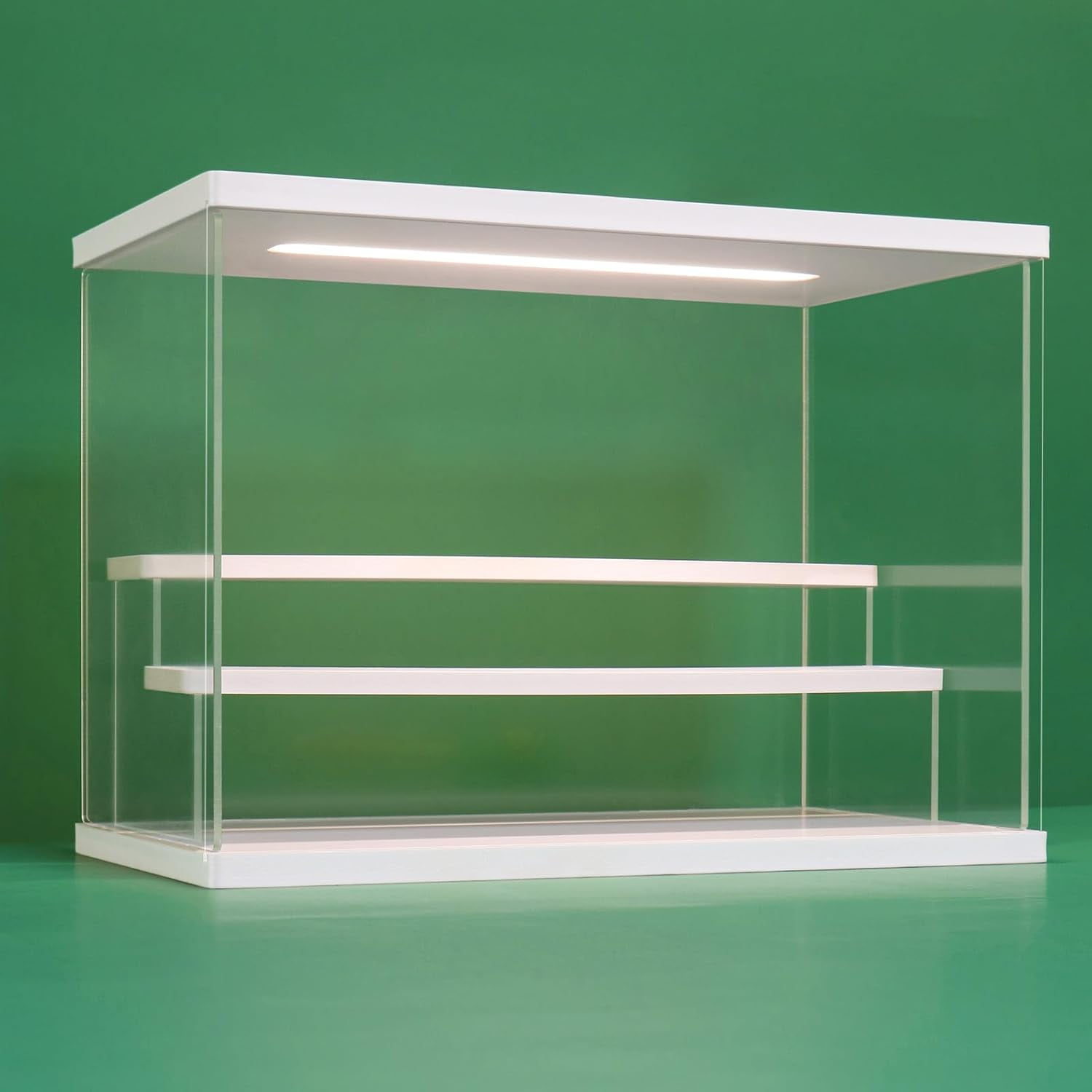 SUMMIT Clear Acrylic Display Case Stand with Led Light 2/3/4/5/6 Tier Storage Box Showcase ...