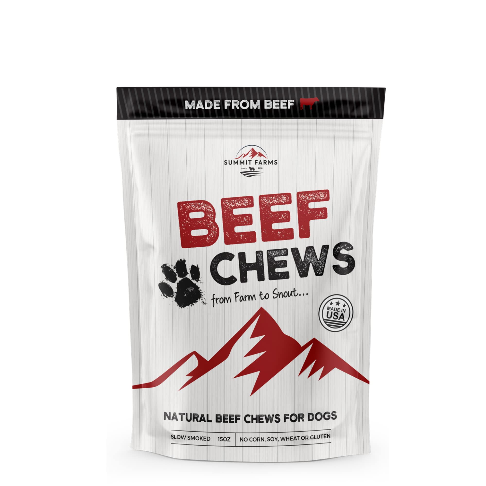 SUMMIT FARMS Beef Jerky TMA2 Square Dog Treats 15 Oz Pack All-American ...