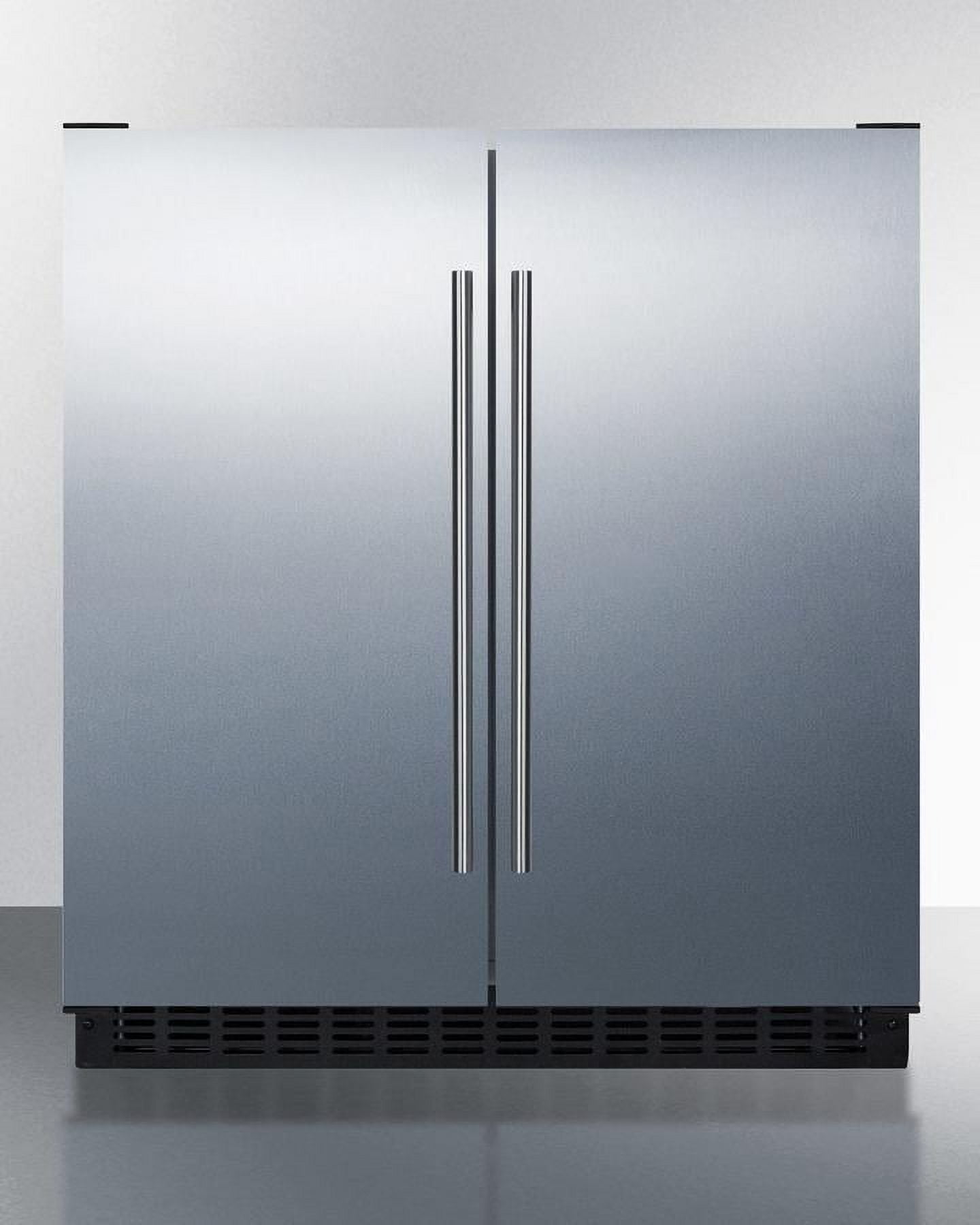 SUMMIT FFRF3070BSS side by side freestanding refrigerator - Walmart.com