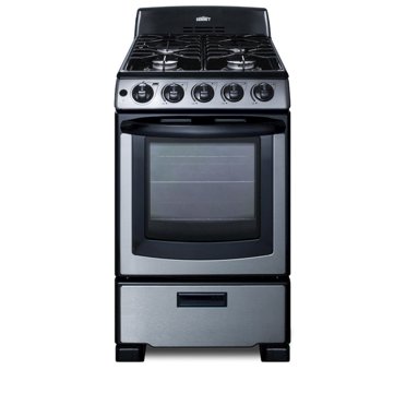 30" wide gas range in white with open burners and spark ignition ...