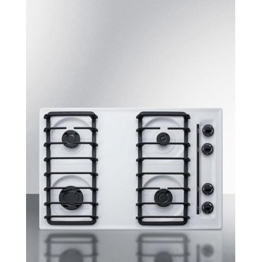 2-burner gas cooktop made in Italy w/15" wide trim kit in stainless ...