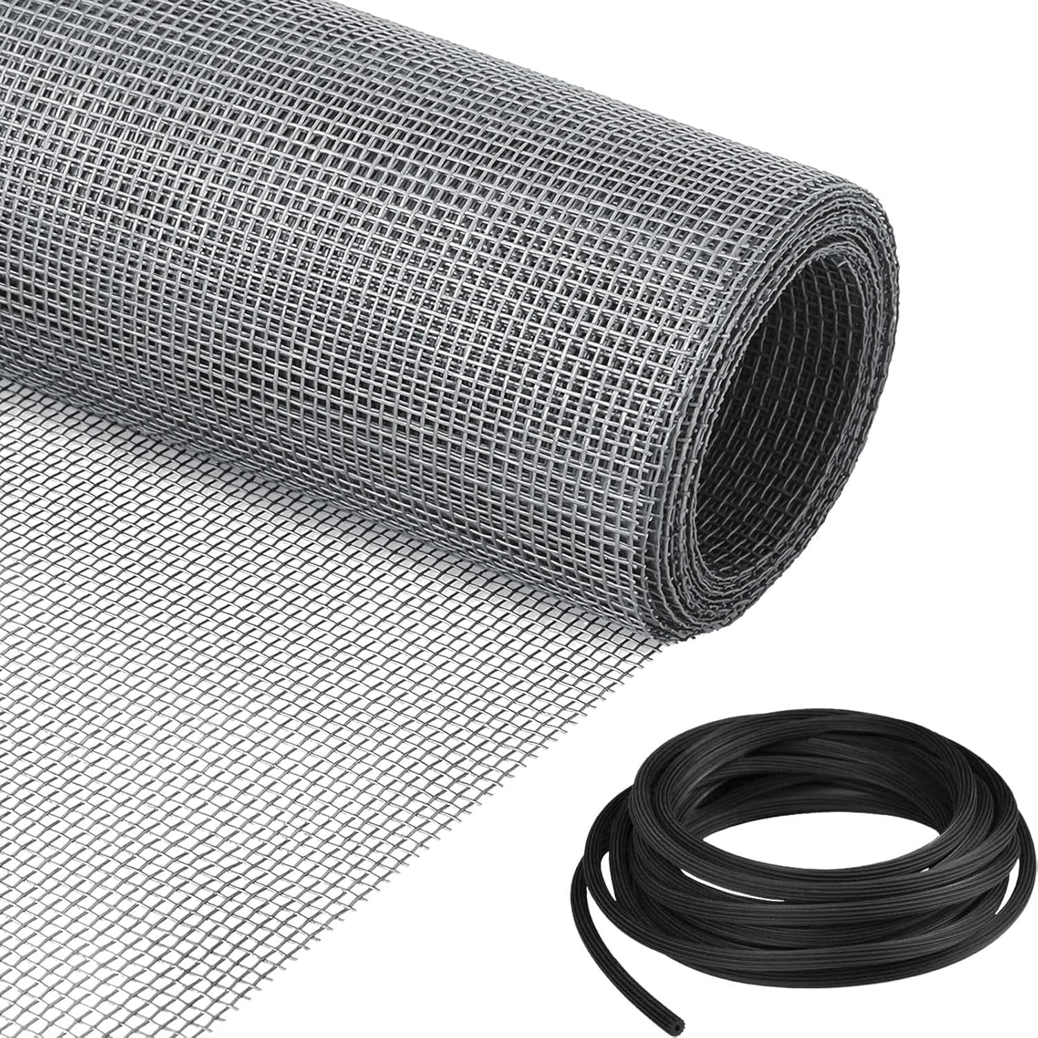 SUMMIT Window Screen Replacement Kit, 36"W × 90"L Durable Polyester ...